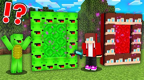 Jj And Mikey Portals Challenge In Minecraft Maizen Jj And Mikey Portals Challenge In