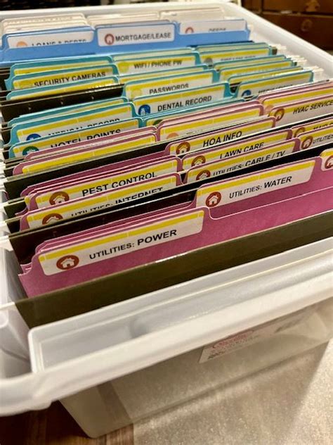 File Folder Label Template For Important Document Organization 5 Pgs