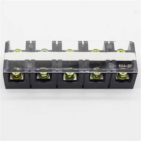 Fixed High Current Terminal Block TC 605 60A 5P 5 Position Terminal Block In Terminal Blocks