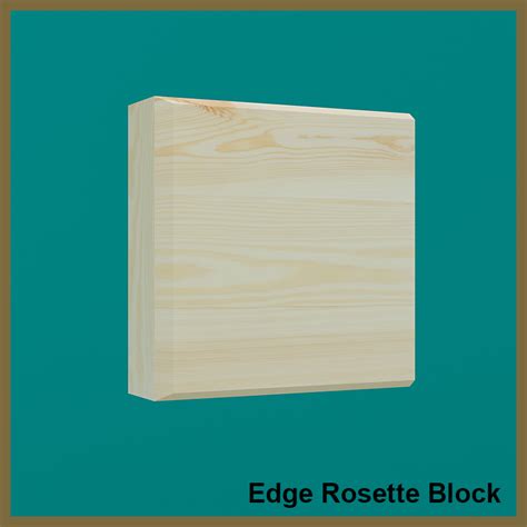 Pine Chamfer Edge Rosette Block
