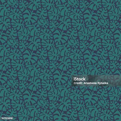 녹색 손으로 그린 몬스터 잎 파란색 이음새가 없는 패턴 벡터 단일 이미지에 대한 스톡 벡터 아트 및 기타 이미지 단일 이미지 연속무늬 꽃무늬 Istock