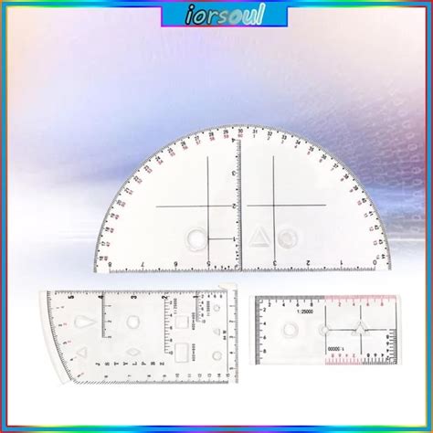 Kiss Land Navigation Topographical Map Scale Coordinate Reader Protractors Geometry Drawing