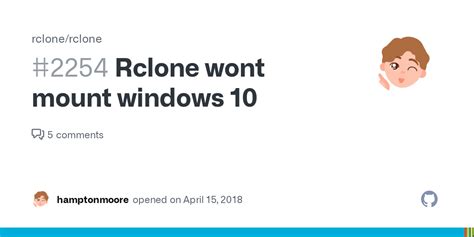 Rclone Wont Mount Windows 10 · Issue 2254 · Rclonerclone · Github