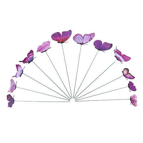 12pcs Butterfly Stakes Outdoor Yard Decor For Gardens Flower Pots