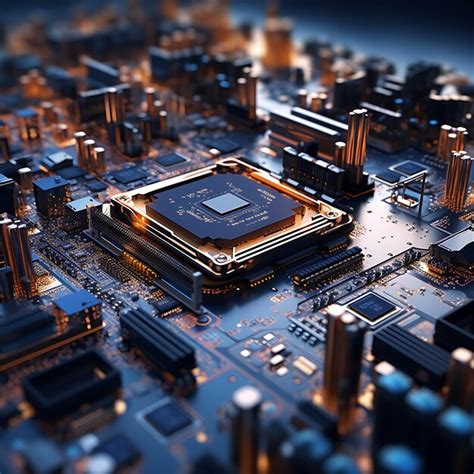 Premium Ai Image High Tech Computer Engineer With Circuit Board Chip