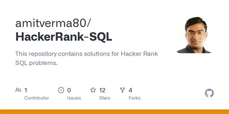 GitHub Amitverma HackerRank SQL This Repository Contains Solutions For Hacker Rank SQL