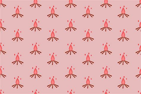 Pattren Vector Illustration Camping 11 Graphic By Thegoodwaral