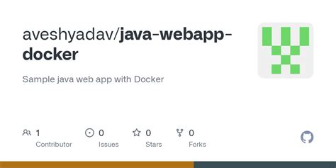 Github Aveshyadavjava Webapp Docker Sample Java Web App With Docker