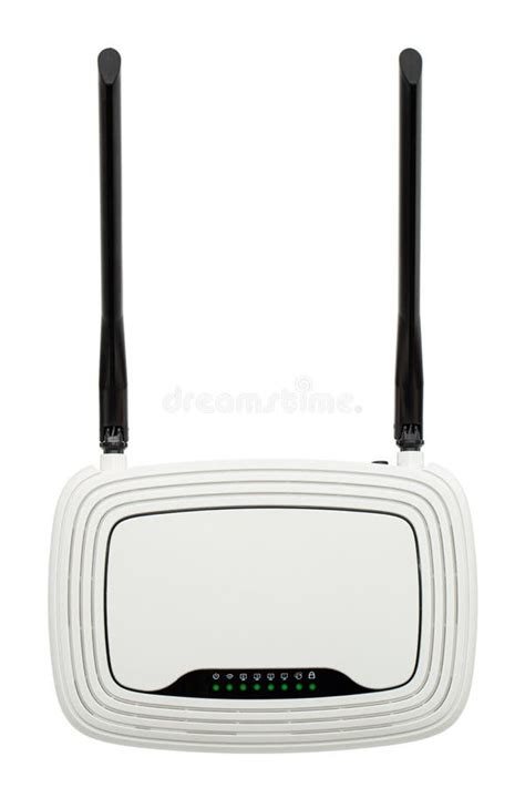 WI FI Wireless Router With Working Luminous Indicators Wireless Data Technology Isolated On