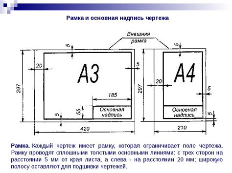 Рамку для чертежа а3 Word альбомная со штампом