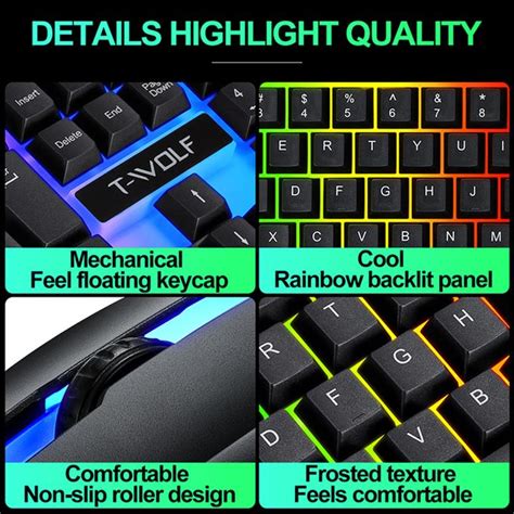 Shop Tf230 Wired Gaming Keyboard With Background Light And Mouse Jumia Uganda
