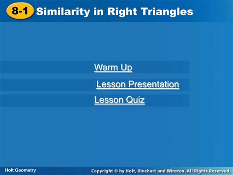 Right Triangle Similarity Ppt