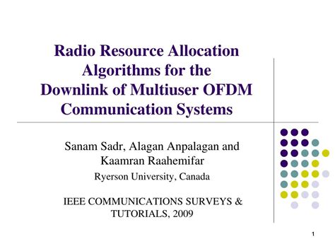 ppt radio resource allocation algorithms for the downlink of