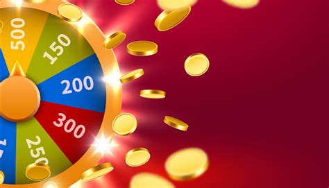 행운의 바퀴 떨어지는 동전입니다 기회 레저 도박 화려한 도박 휠입니다 잭 팟 상금 개념 배경입니다 가능성에 대한 스톡 벡터 아트 및 기타 이미지 Istock