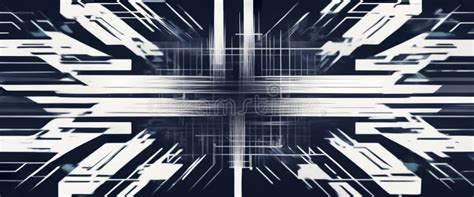 Abstract Digital Art Featuring A Complex Network Of Intersecting Lines And Shapes Creating A