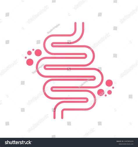 Colitis Gut Constipation Icon Abdominal Bloating Stock Vector Royalty