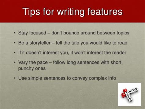 Lecture 5 Feature Writing