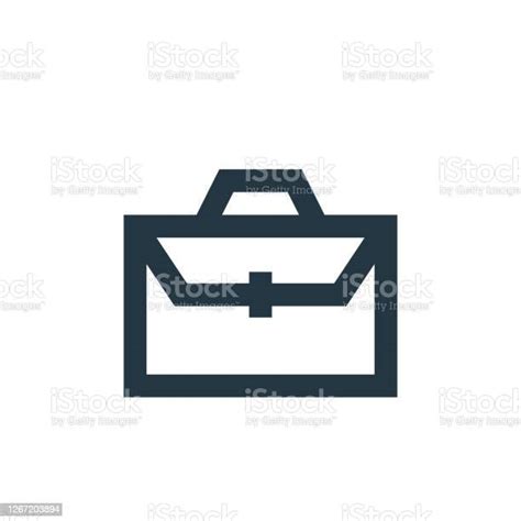 흰색 배경에서 격리된 서류 케이스 벡터 아이콘입니다 웹 사이트 디자인 및 모바일 앱 개발을 위한 개요 씬 라인 서류 가방 아이콘 얇은 줄 서류 가방 개요 아이콘 벡터