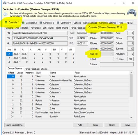 Tocaedit Xbox Controller Emulator Counts Divinepowen