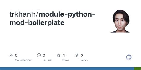 Github Trkhanhmodule Python Mod Boilerplate