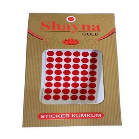 Velvet Shayna Gold Round Red Bindi At ₹ 25dozen In New Delhi Id