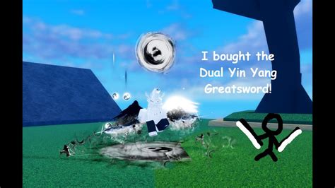 I Bought The New Dual Yin Yang Greatsword In Roblox Blade Ball Youtube