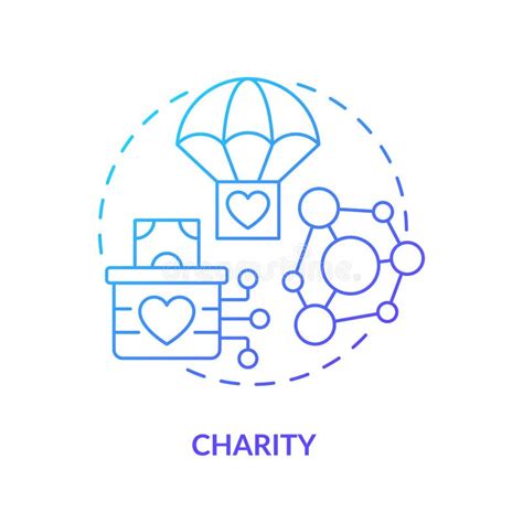 Charity Blue Gradient Concept Icon Stock Illustration Illustration Of Finance Infographic