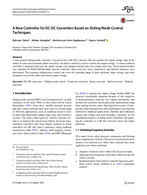 pdf a new controller for dc dc converters based on sliding mode