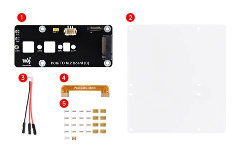 Pcie To M2 Adapter Board C For Raspberry Pi 5 Supports Nvme