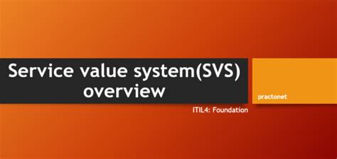 Service Value System SVS Overview Cyber Security Networking Technology Courses And Blog