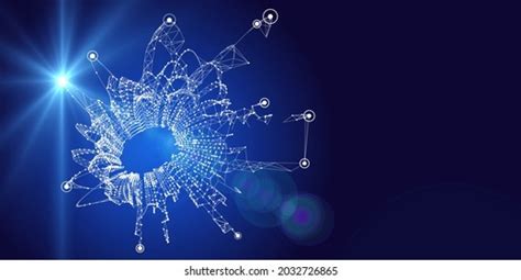 Abstract Technology Background Polygonal Grid Analyze Stock Vector Royalty Free 2019927359