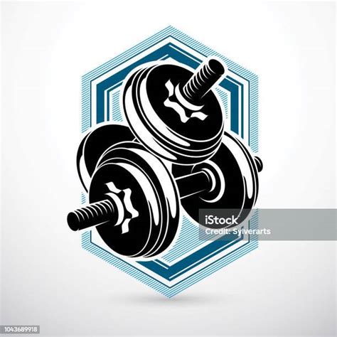 아령 벡터 그림 디스크 무게와 흰색 절연 스포츠 파워 리프팅 및 피트 니스 훈련 장비입니다 건강한 생활방식에 대한 스톡 벡터 아트 및 기타 이미지 Istock