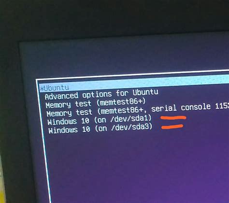 Multiple Monitors Two Options For Windows In The GRUB Menu In Dual Boot With Ubuntu