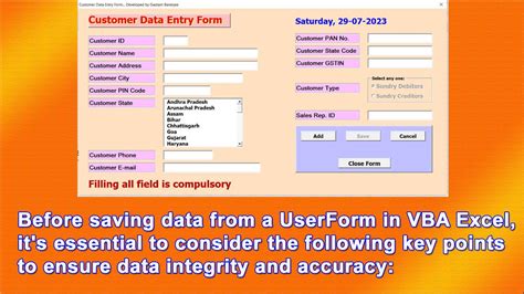 How To Save Record In Excel Sheet By Vba Simple Coding Part 02 Vba Tutorial Youtube