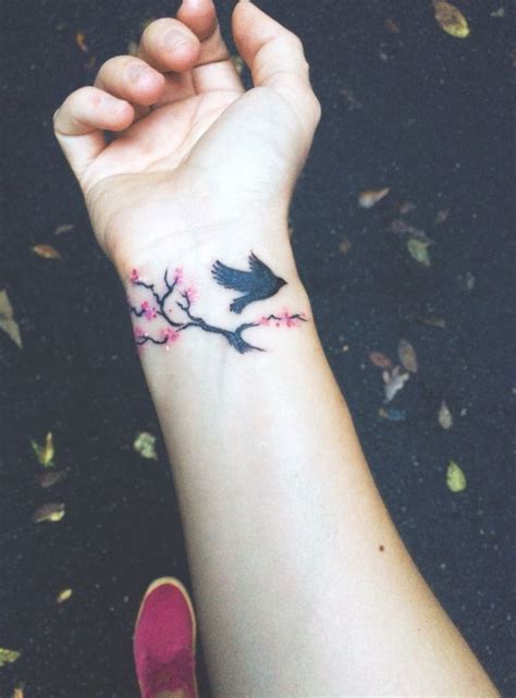 Tree Bird Tattoo Wrist