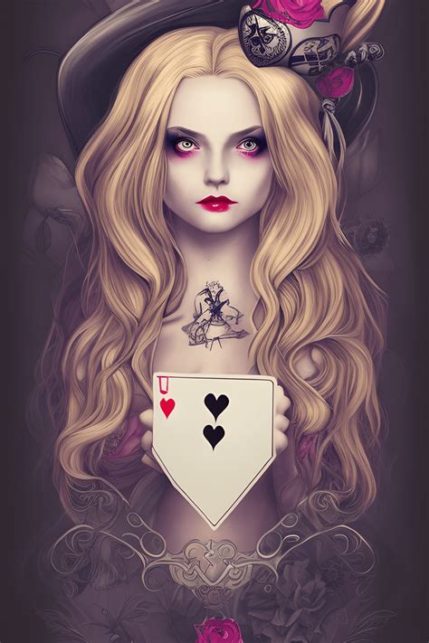 Alice With Heart Tattoos On Her Cheek Witch Beautifull Girl Creative Fabrica Alice With Heart Tattoos On Her Cheek Witch Beautifull Girl Creative Fabrica