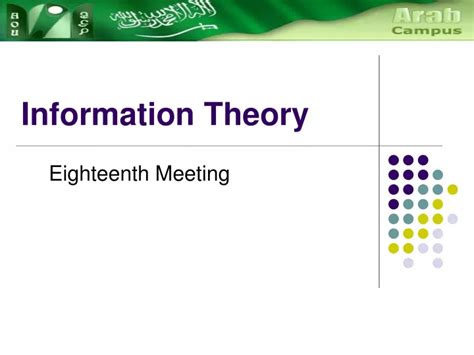 Ppt Efficient Communication In Information Theory Coding And