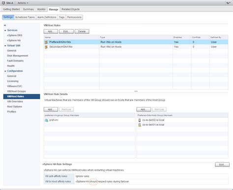 Drs And Vmhost Affinity Groups In Vsan Stretched Cluster