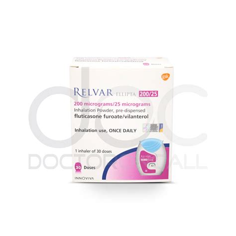 Buy Relvar Ellipta 200 25 Mcg Inhaler 30 Doses Uses Dosage Side Effects Instructions