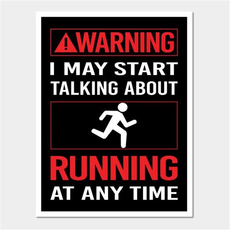 Red Warning Running Run Runner By Filmchevington Run Runner Print