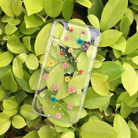 Pressed Flower Phone Casereal Flower Phone Casedried Flower Etsy