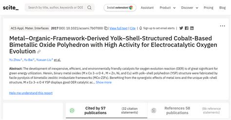 Metal Organic Framework Derived Yolk Shell Structured Cobalt Based Bimetallic Oxide Polyhedron