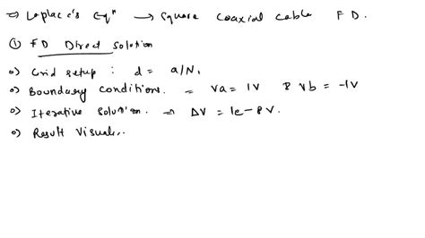 Solved Finite Difference Method For Numerical Solution Of Laplaces Equation Square Coaxial
