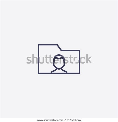 Outline Folder Icon Illustration Isolated Vector Stock Vector Royalty Free