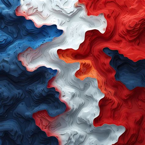 French Map Illustration With Abstract Shapes On Digital Background Stock Illustration