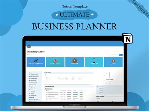Notion Template Business Planner Notion Service Business Dashboard