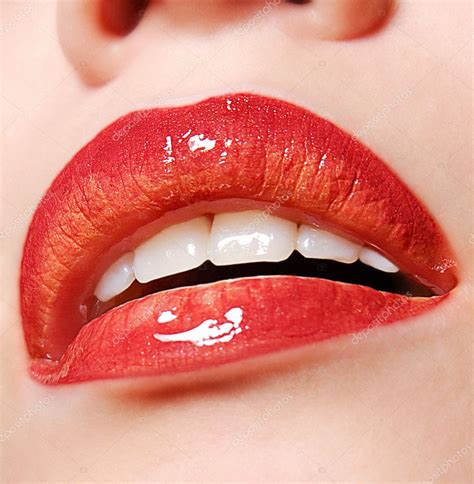 Sexy Red Gloss Lips Stock Photo By Valuavitaly