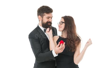 Being In Love Tuxedo Man And Elegant Girl Happy Valentines Day
