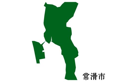 愛知県常滑市（とこなめし）の地図（緑塗り） 無料イラスト素材｜素材ラボ