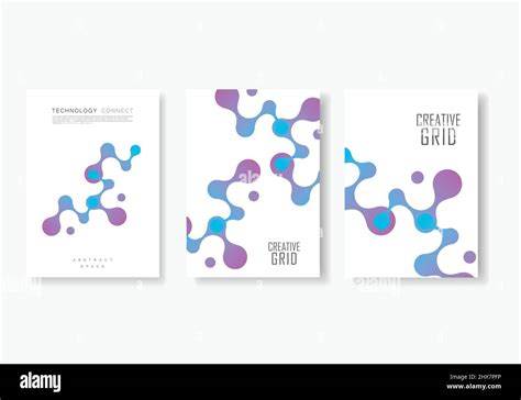 Abstract Brochure Design With Geometric Connect Molecule Stock Vector Image And Art Alamy